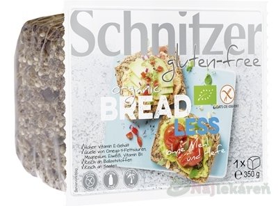 Schnitzer BREAD LESS BIO, chlieb viaczrnný, bezgluténový 350g ...