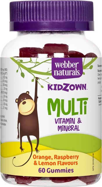 Webber Naturals Kidzown Multivitamin s mineralmi 60 tbl | Najlekáreň.eu