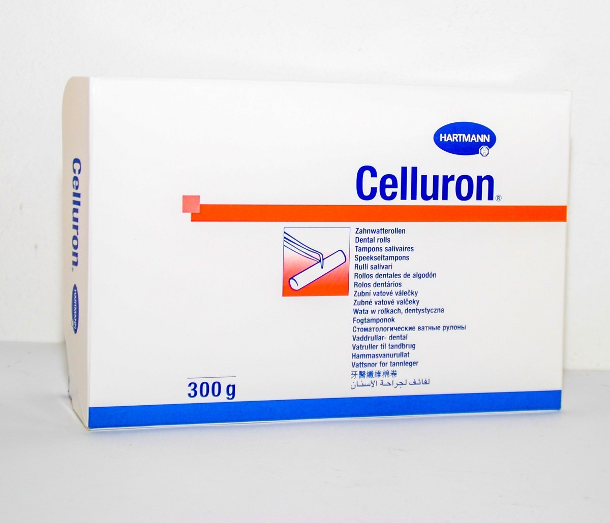 CELLURON Zubné absorpčné valčeky vatové 1 priemer: 8mm (dĺžka 38-40mm ...