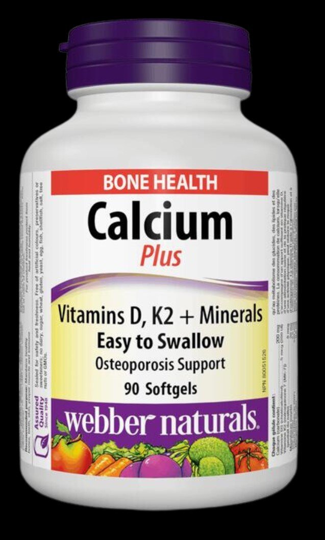 Webber Naturals Calcium Plus Vitamín D3, K2 , Minerály 90 tabliet ...