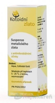 Koloidné zlato 10 ppm 100 ml | Najlekáreň.eu