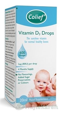 Colief Vitamin D3 Drops, 20ml | Najlekáreň.eu