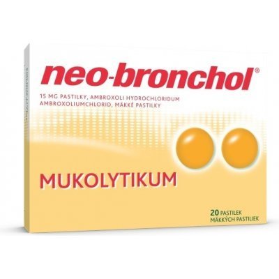 Neo-bronchol 15mg mäkké pastilky na lepšie vykašliavanie 20 tbl ...