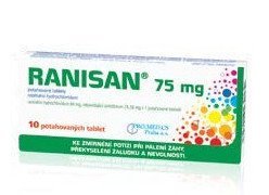 RANISAN na úľavu od pálenia záhy 75 mg 10 tbl | Najlekáreň.eu