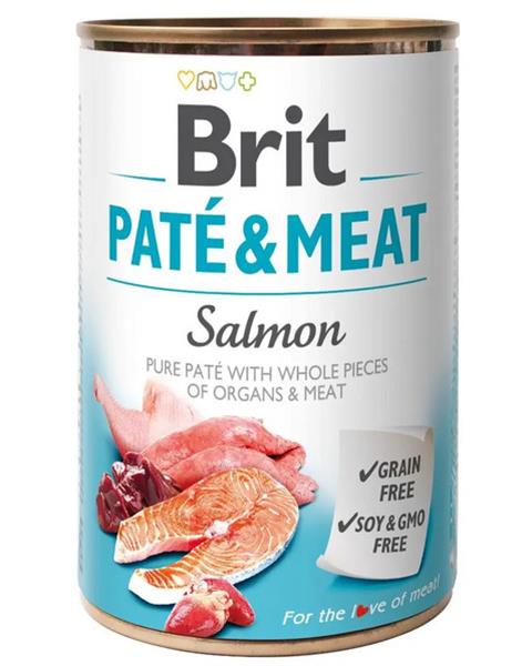 Brit Paté & Meat Salmon konzervy pre psy 6x400g | Najlekáreň.eu