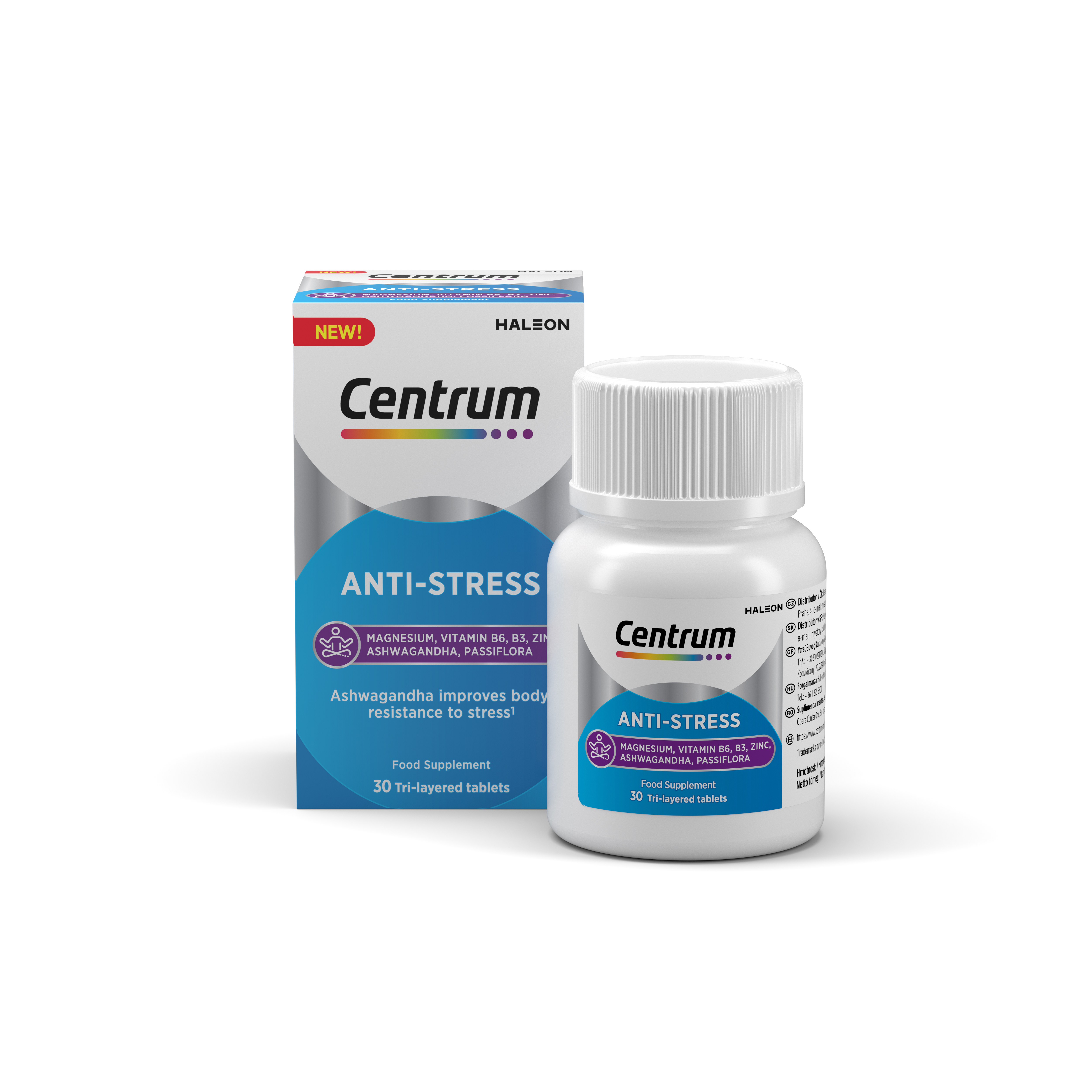 Centrum Anti-Stress Ashwagandha + magnézium 30 tabliet | Najlekáreň.eu
