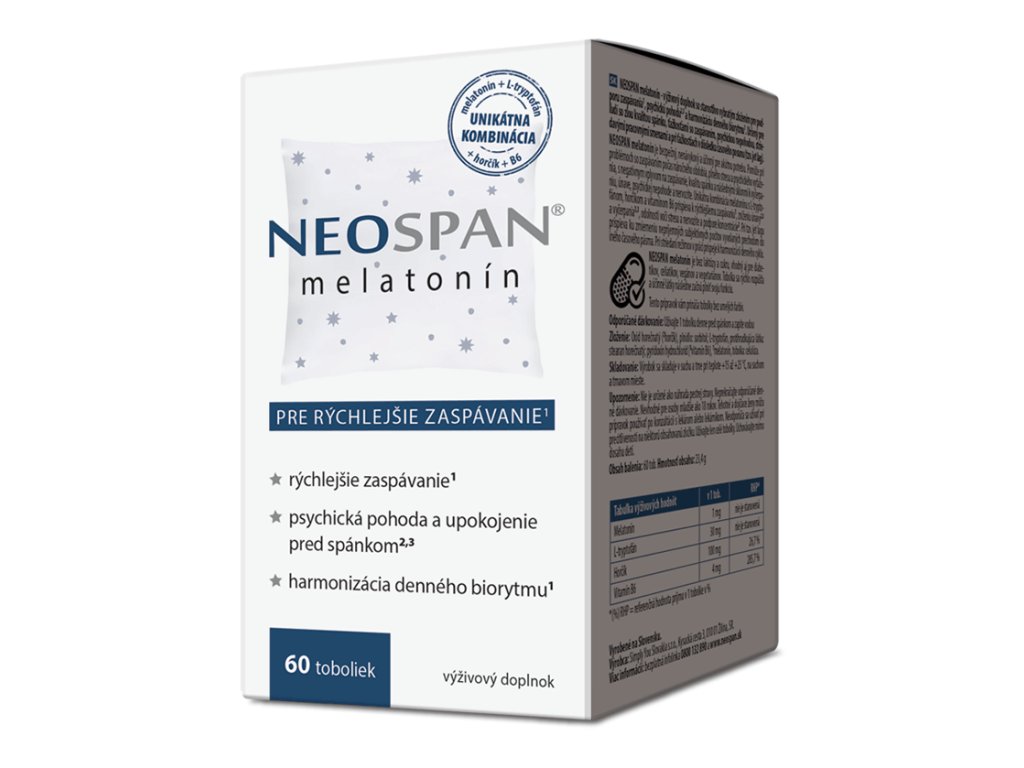 NEOSPAN melatonín pre dobrý spánok 60cps | Najlekáreň.eu