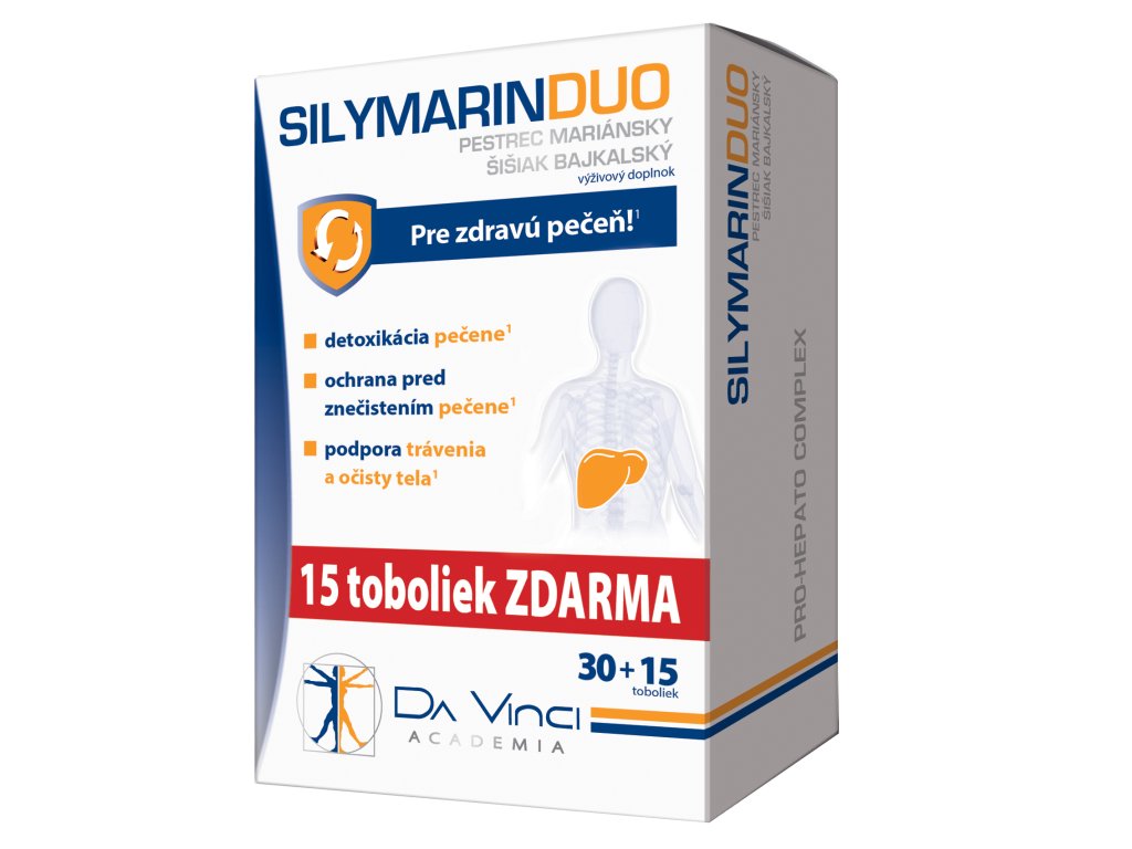 SILYMARIN DUO - DA VINCI na detoxikáciu pečene 30+15cps ZADARMO ...
