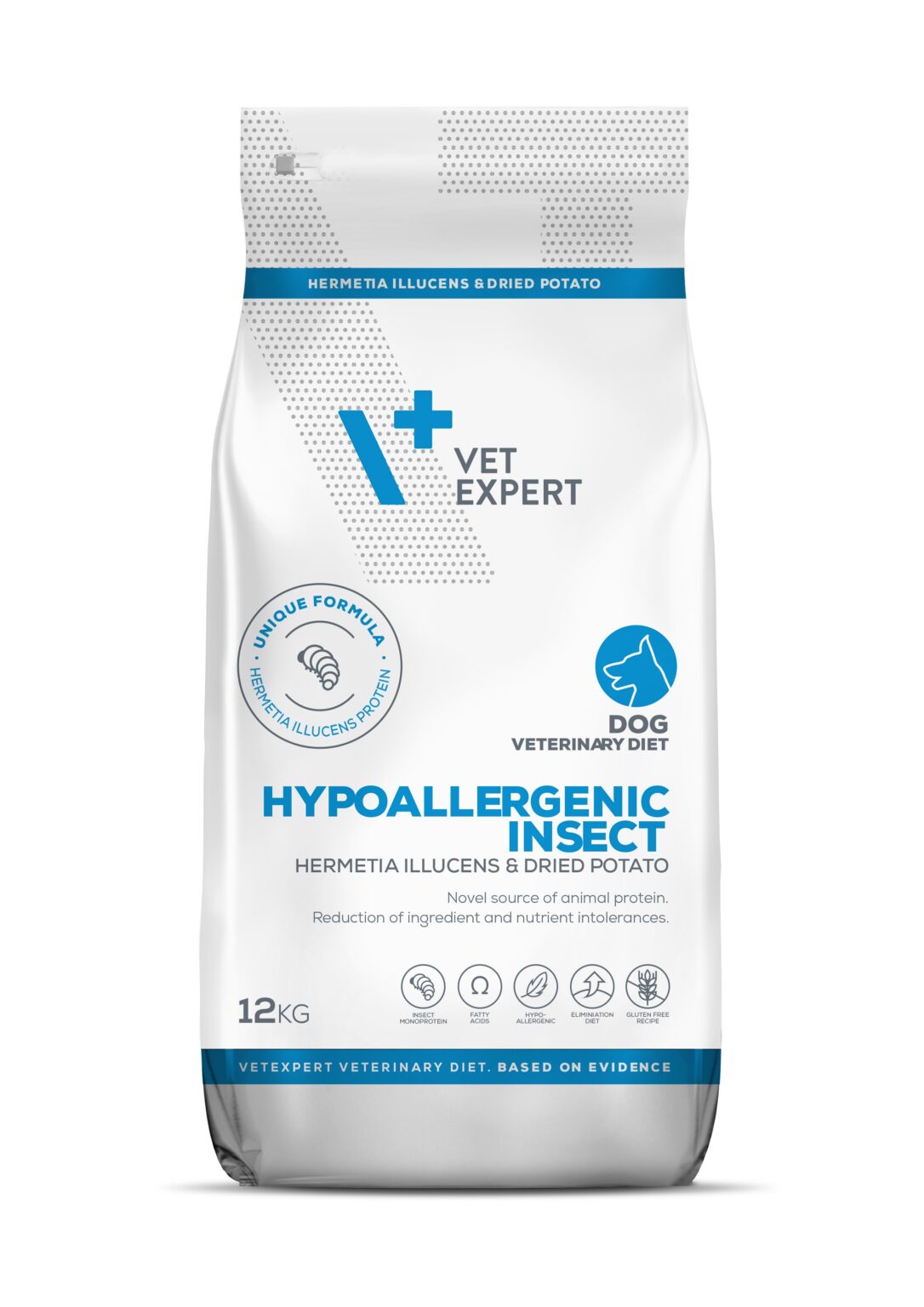 VetExpert VD dog 4T Hypoallergenic Insect diétne krmivo pre dospelé psy ...